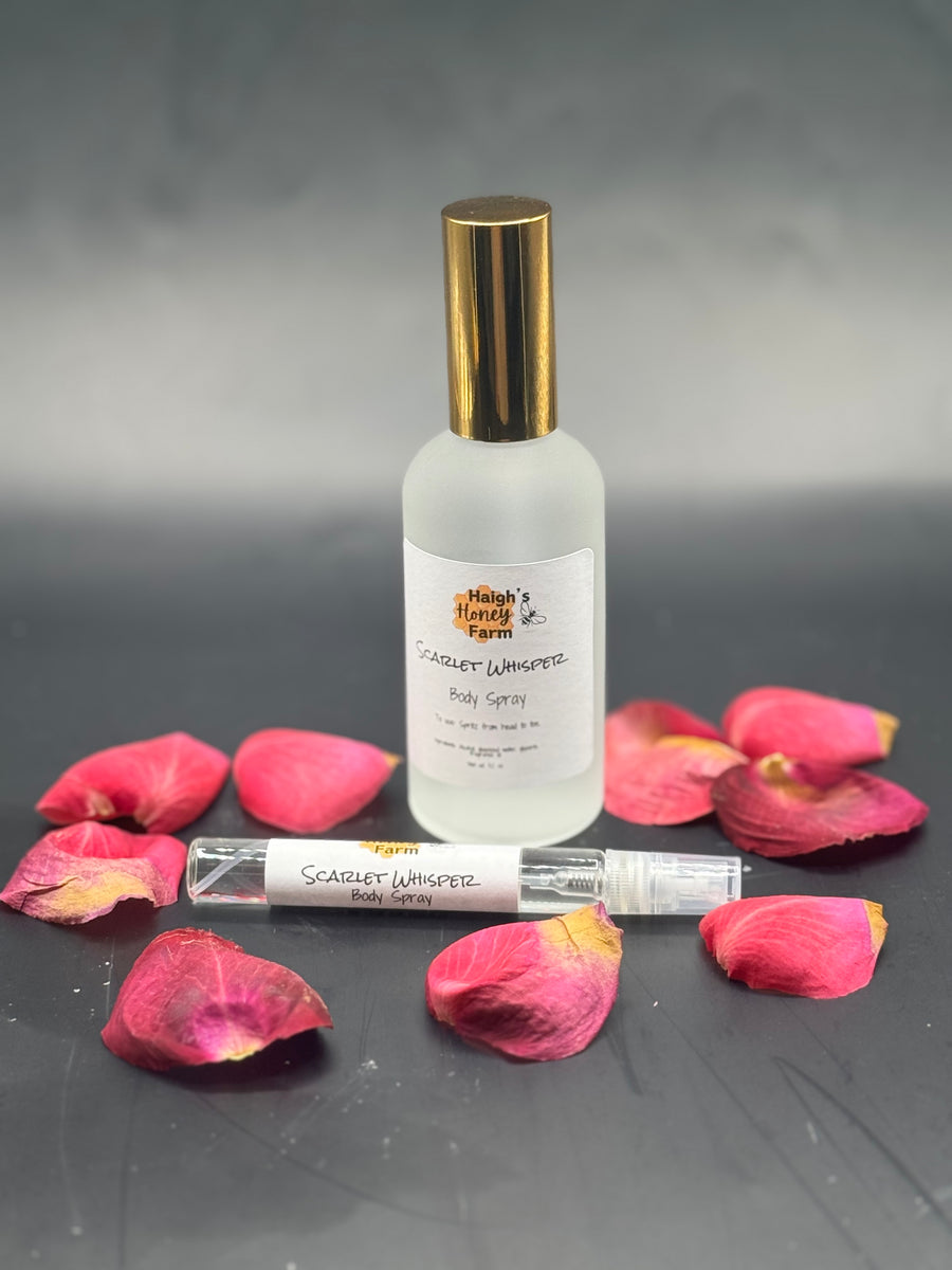 Scarlet Whisper Body Spray – Haigh's Honey Farm